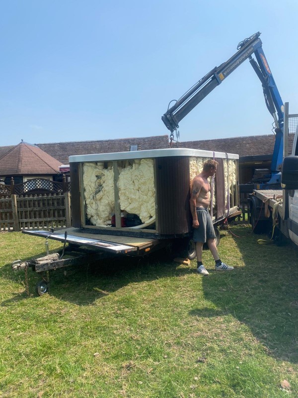 Swim Spa Move - Birmingham - July 2021 | The Hot Tub Mover - Hot Tub Movers